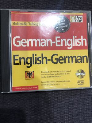 Multimedia Talking Dictionary German English Cd Rom by Pro One | eBay