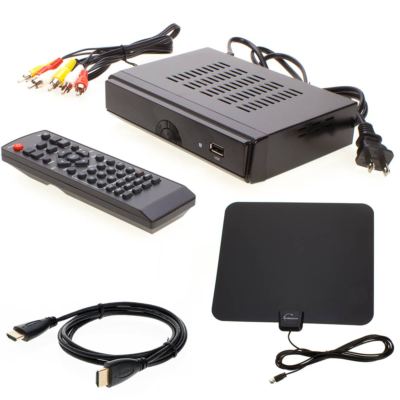 HDTV Digital Converter Box with Flat Digital Indoor TV Antenna Hdmi 40 ...