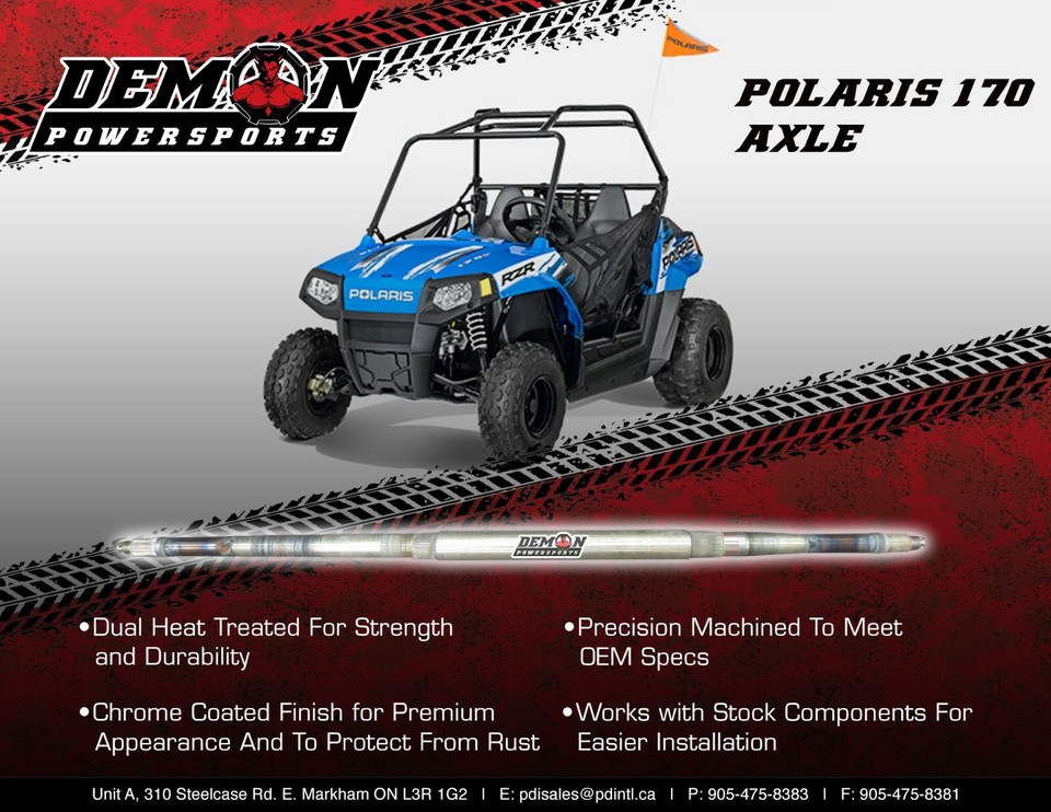 Demon Heavy Duty POLARIS RZR 170 Rear Axle (2009 - 2021) 0454660 | eBay