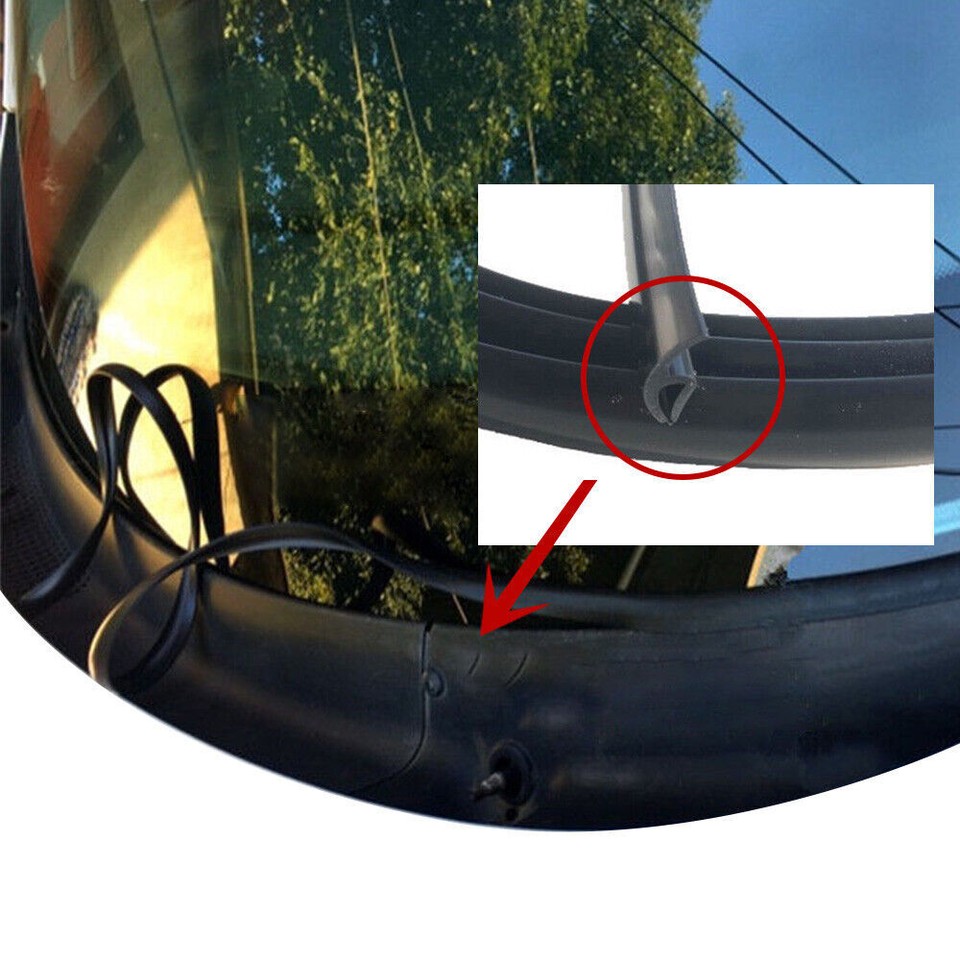 Universal 1.7M/5.6FT Car Front Windshield Wiper Panel Hood Rubber Seal ...