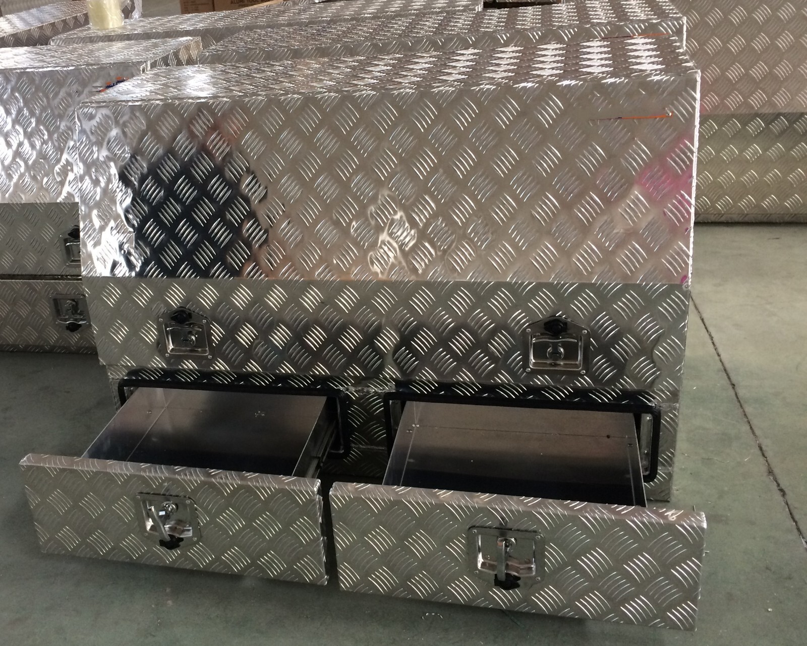 New Alloy Truck Storage box with 2 Drawers Alloy tool box truck, van ...