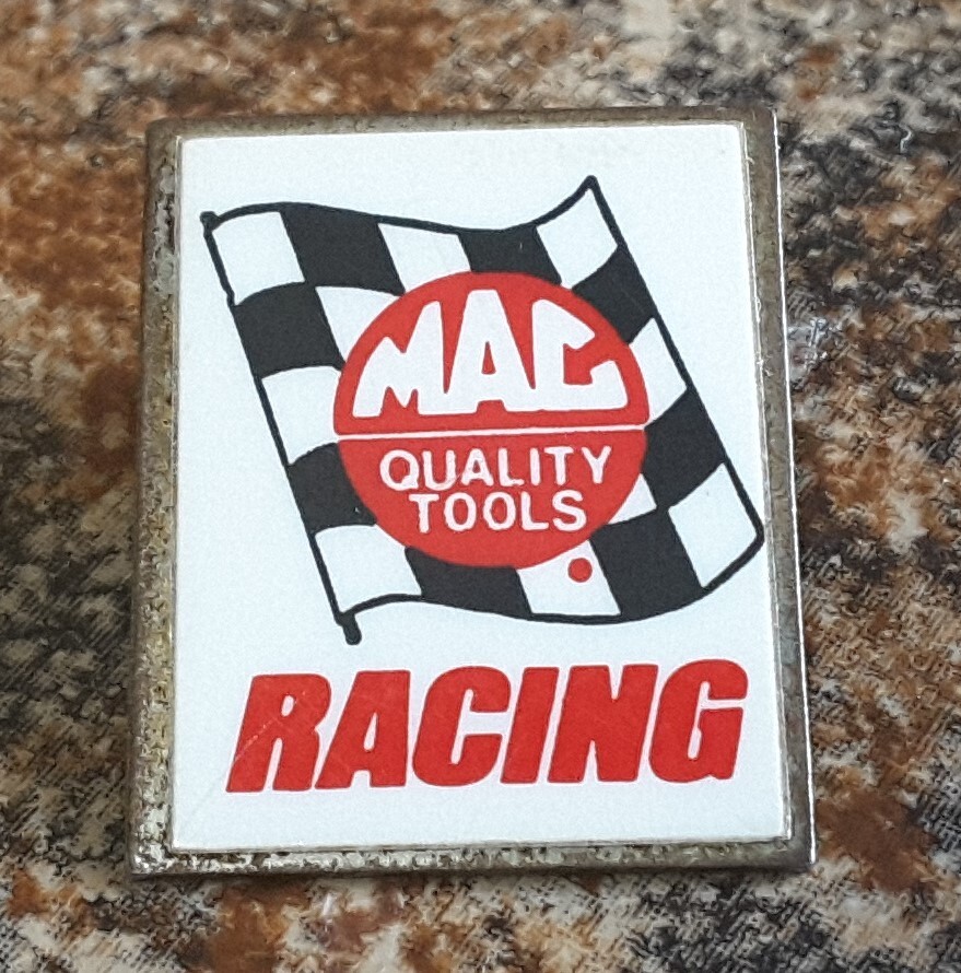 Mac Tools Racing Metal Hat Lapel Pin White Red Black Logo, | eBay