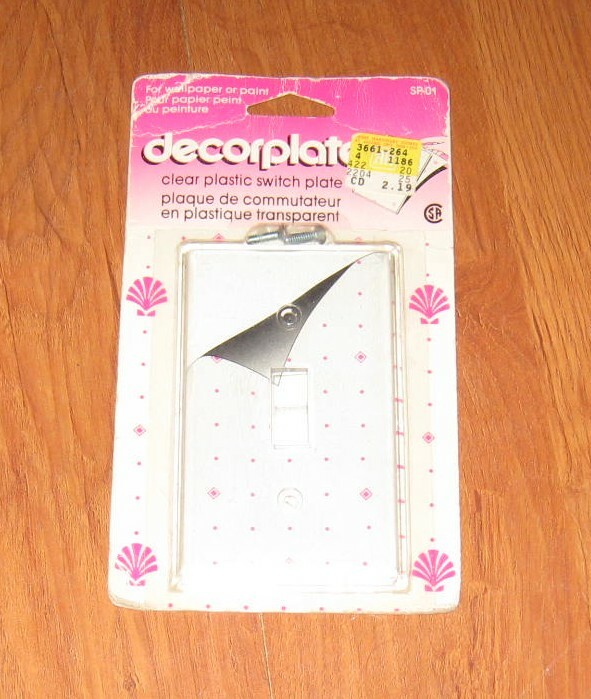 Decorplate Clear Plastic Switch Plate cover Single Light Toggle ...