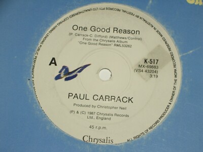 PAUL CARRACK *RARE OZ 7" 45 ' ONE GOOD REASON ' 1987 VGC+ | eBay