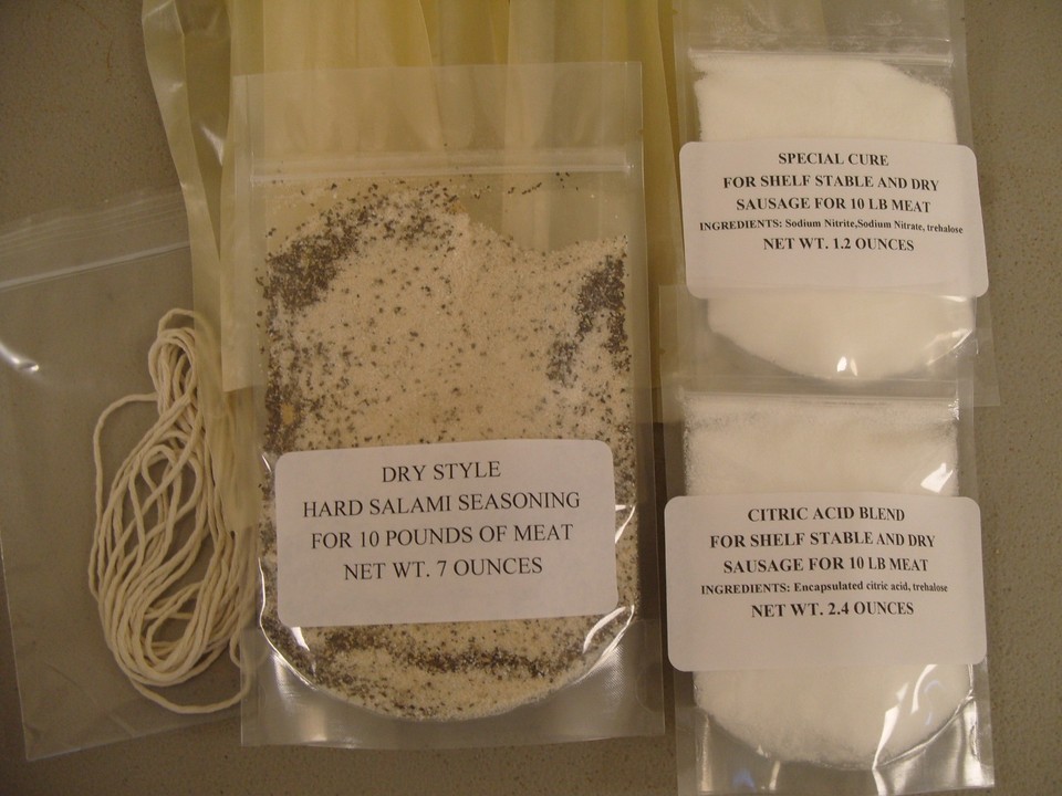 HARD SALAMI complete sausage kit for 10 lbs, Everything except the meat ...