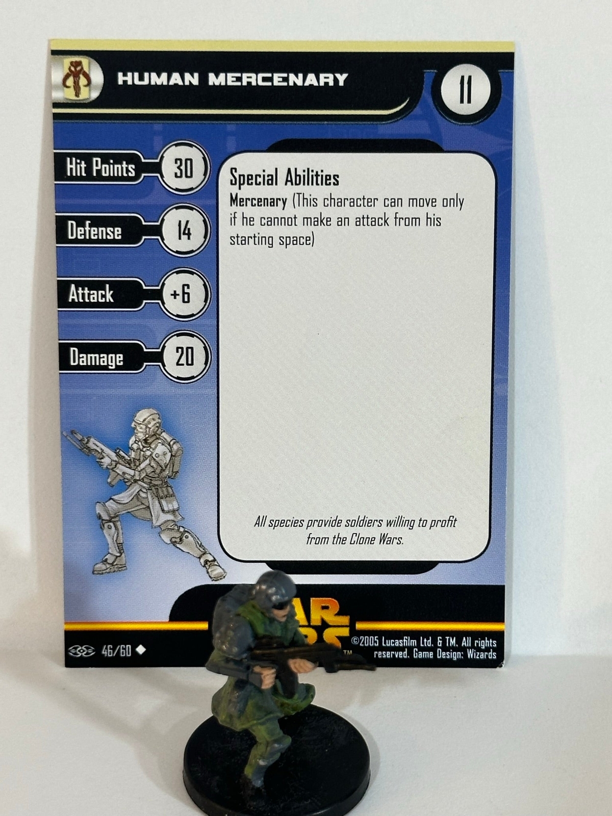 Star Wars Revenge of the Sith 46/60 Human Mercenary (U) Miniature | eBay