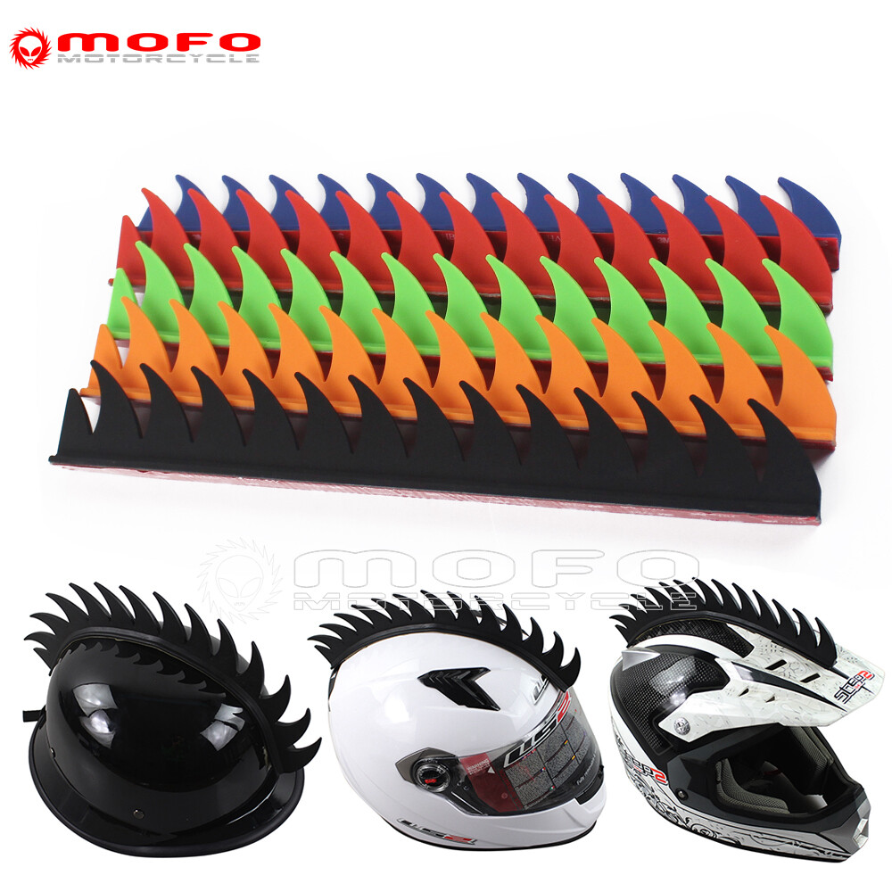 Motorcycle Mohawks Helmet Rubber Sticker Talon Brush Spike Style ...