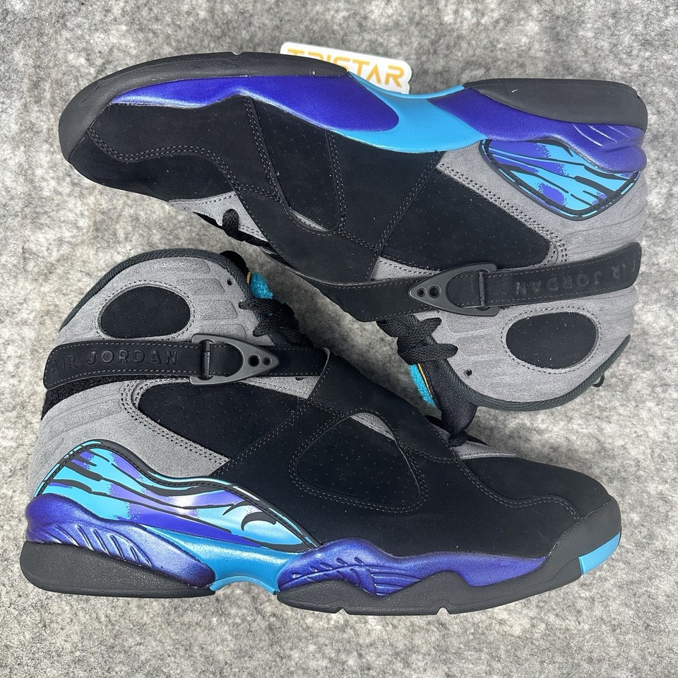 Air Jordan 8 Retro Shoes Mens Sz 12 Aqua Black Grey Red Concord 305831 ...