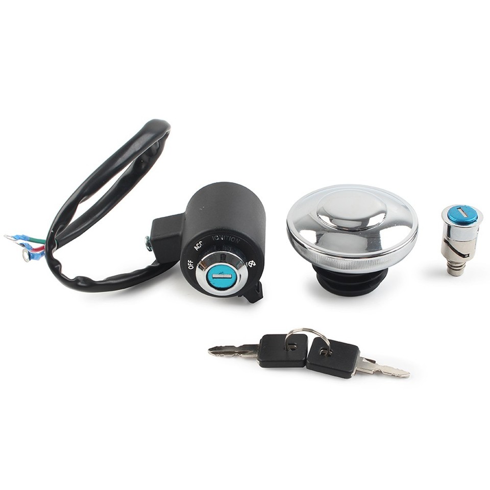 Ignition Switch Lock Gas Cap Cylinder Fit Harley Sportster 883 XL 883 ...