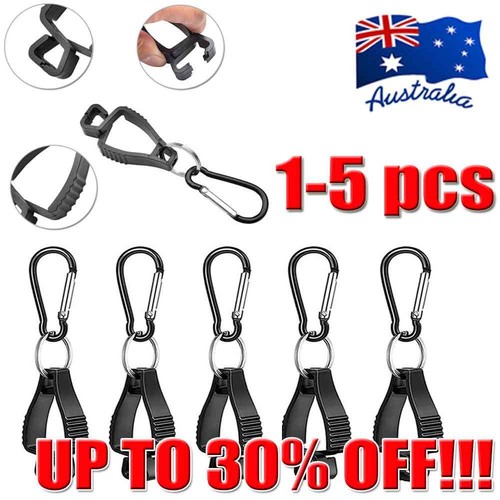 1-5Pc Glove Clip Clamp Grabber Interlock Carabiner Hook Holder Guard ...