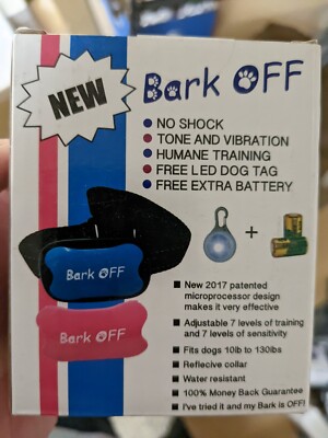 BARK OFF Bark Collar Dog Bark Collar No Shock Bark CollarDog Barking ...