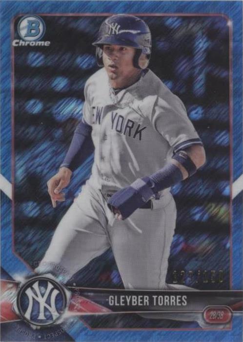 2018 Bowman - Chrome Prospects Gleyber Torres #BCP100 Blue Shimmer ...