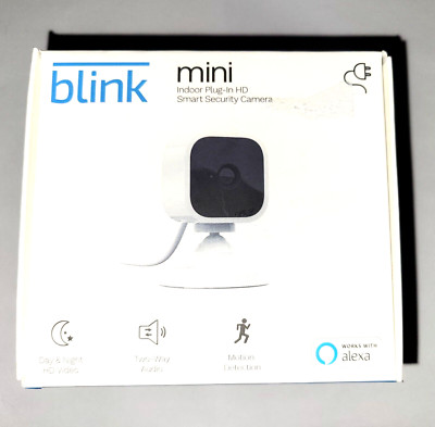 NEW Blink Mini Indoor Plug-in HD Smart Surveillance Camera-White | eBay