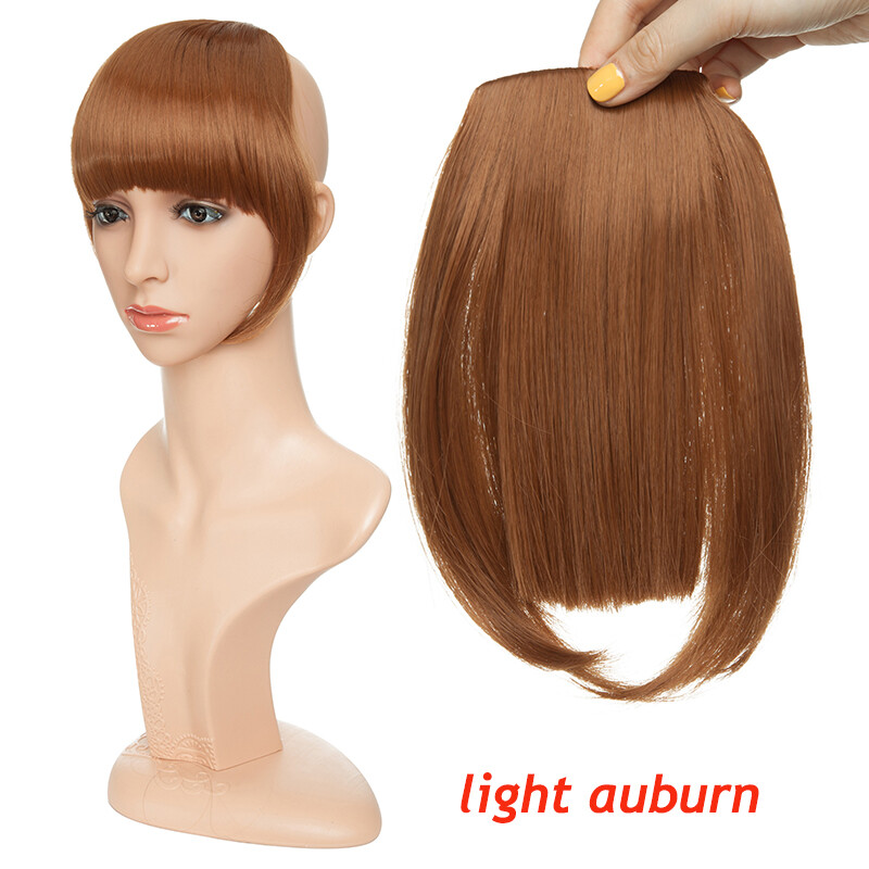 Real Natural Bangs Hair Peices 1PCS Fringe Clip In Hair Extension Thick ...