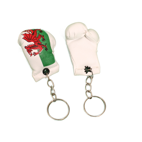 Mini Boxhandschuhe Team Wales Flagge Schlüssel Ring Kette Land Miniatur ...