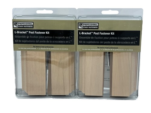 (2) Newel L-Bracket Post Fastener Kit 3-1/4" Hemlock UBS Zinc Plated ...
