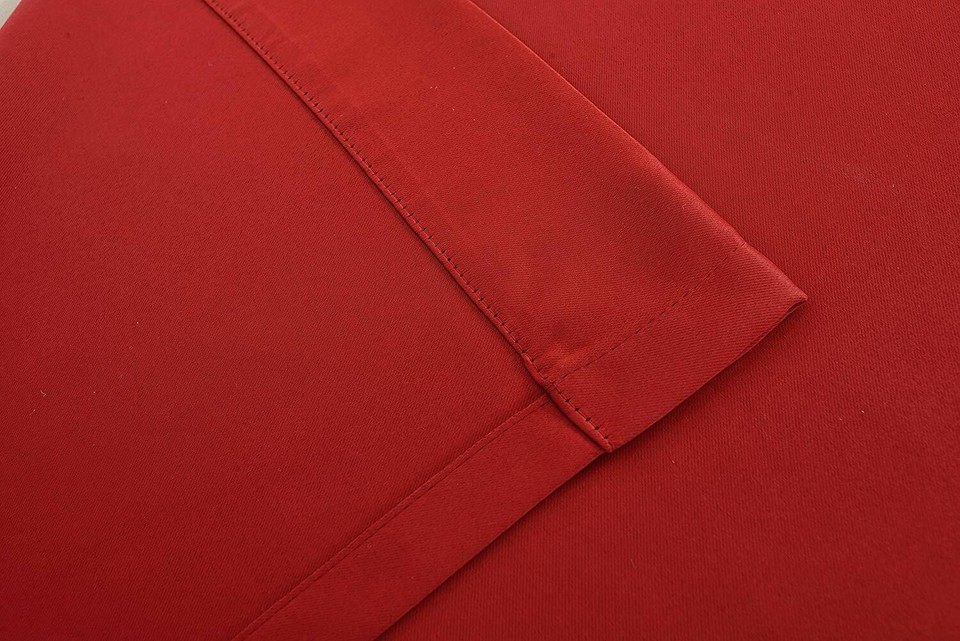 Set 2 Solid Red Window Curtains Panels Drapes 63 84 95 in L Darkening ...