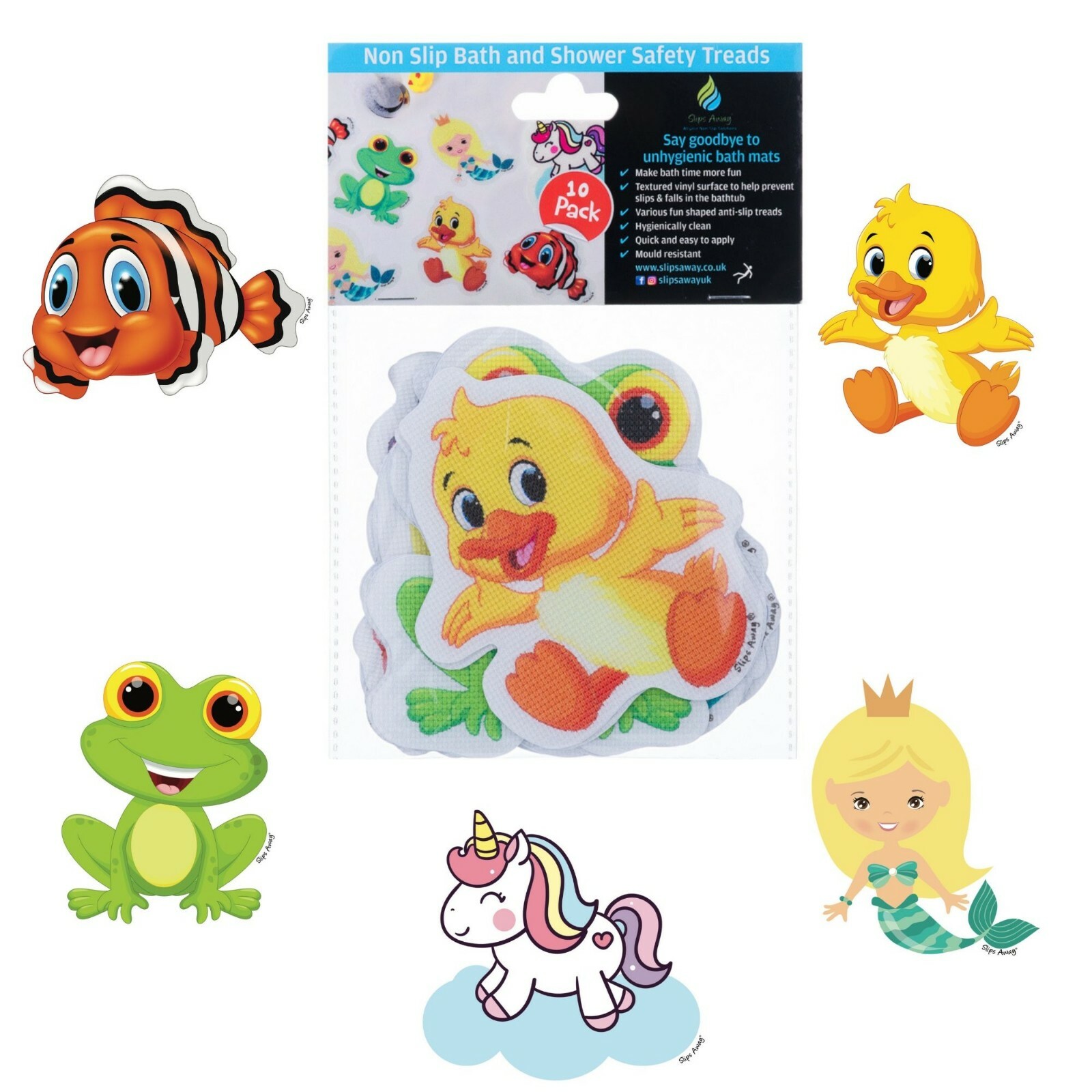 NON SLIP SAFETY FUN BABY BATH SHOWER CARTOON MAT STICKERS FOR CHILD ...