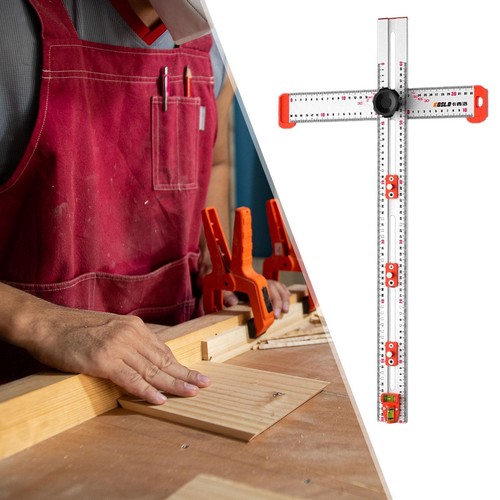 T Square Measuring Ruler Drill Positioning Ruler Aluminum Alloy Layout ...