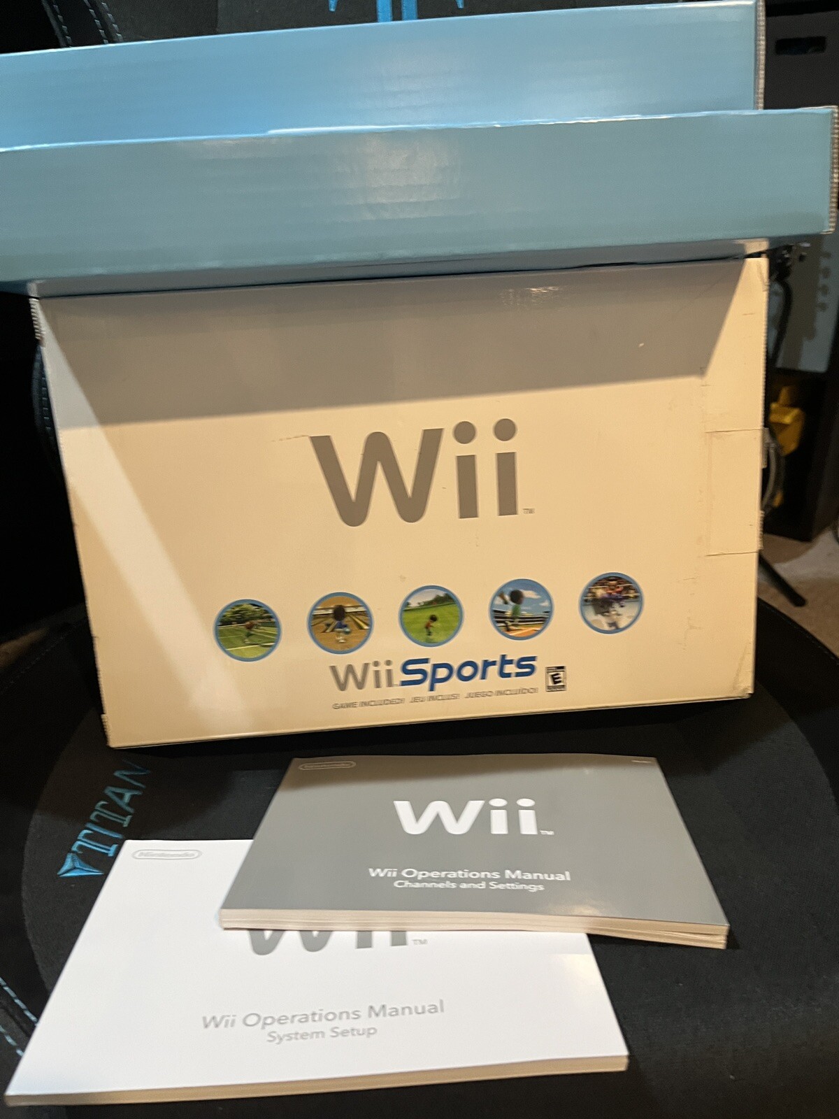 Original White Nintendo Wii Sports Video Game Console Empty Box, Man ...