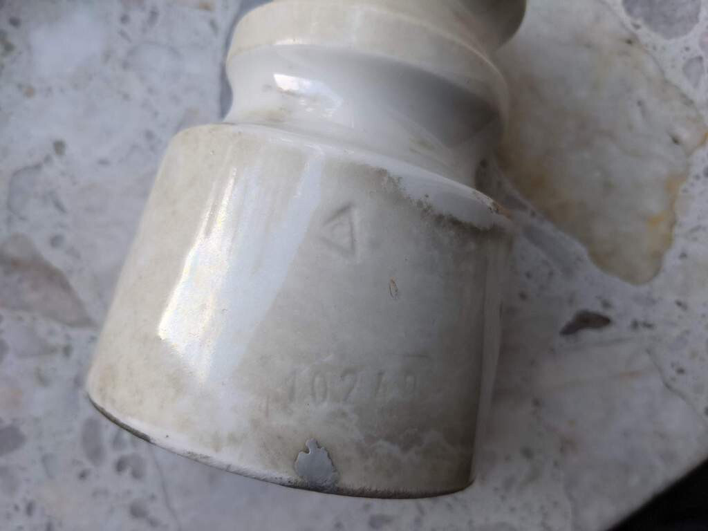 Old Rare Vintage Porcelain Insulator Poland Embossed (digits and ...