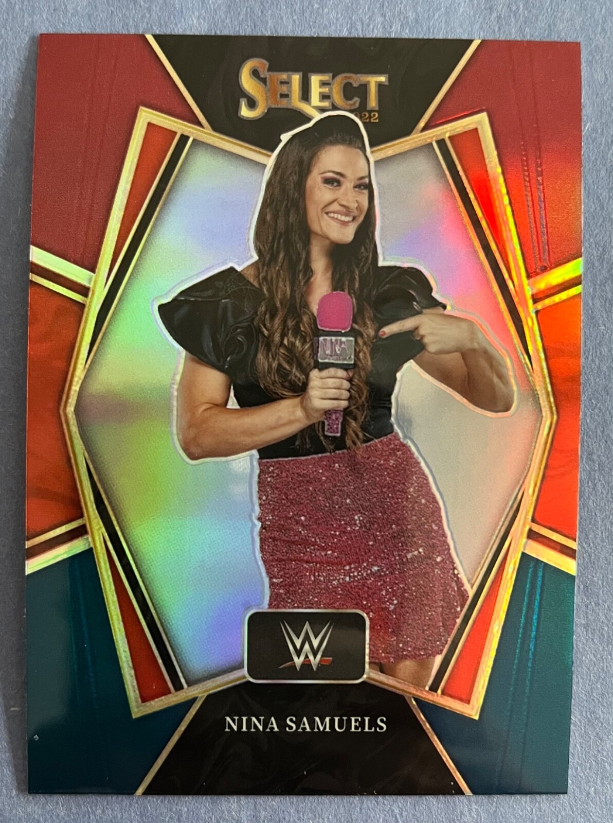 2022 Panini Select WWE - Premier Level Blue Prizm #128 Nina Samuels ...