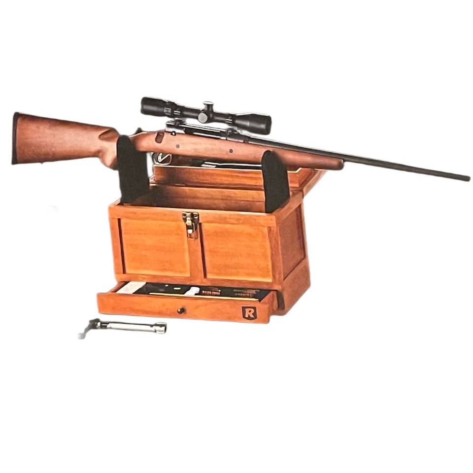 21pc Wooden Gun Cleaning Toolbox - Rifle Shotgun stand /cleaning ...