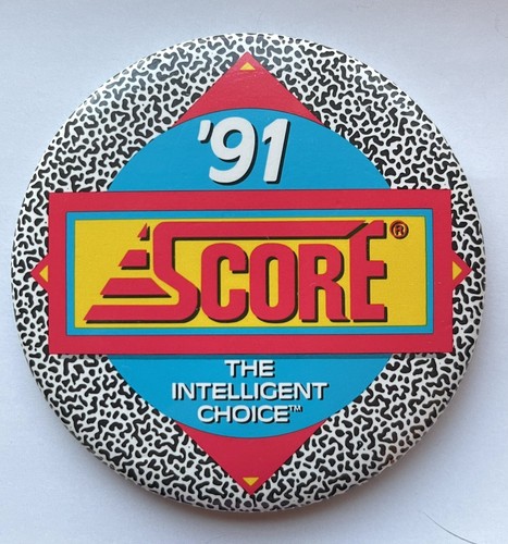 1991 Score Sports Cards The Intelligent Choice Pinback Button Vintage ...