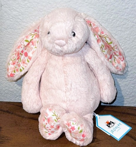 NWT Authentic Jellycat Blossom Blush Bunny Cherry Little Easter Plush ...
