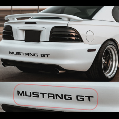 94-98 MUSTANG Rear Bumper Letter Insert Decals Stickers GT V6 94/95 ...
