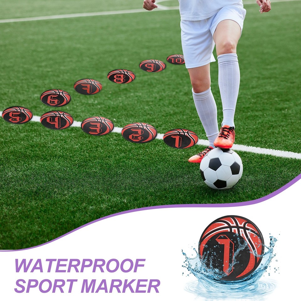 10 Pcs 9 Inch Number Spot Markers Basketball Floor Dots Agility Marker ...
