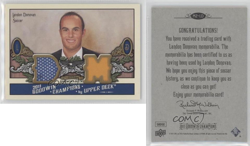 2011 Upper Deck Goodwin Champions Dual Memorabilia Landon Donovan #M2 ...