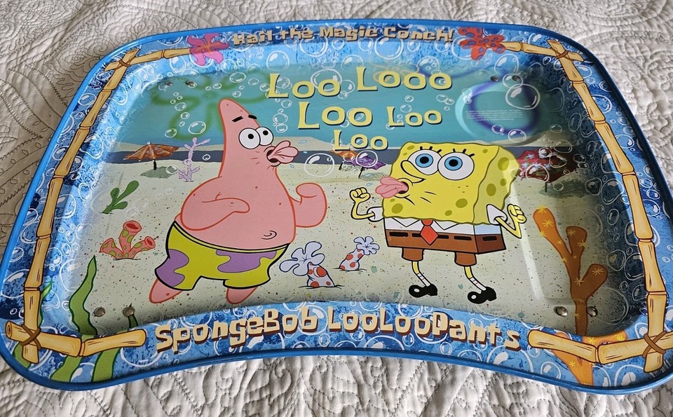SpongeBob Squarepants Metal TV Tray Folding 2003 Kids Lap Table Patrick ...