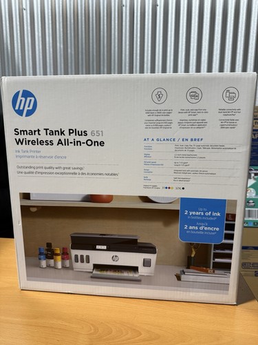 New HP Smart Tank Plus 651 Wireless All-in-One InkJet Printer Color ...
