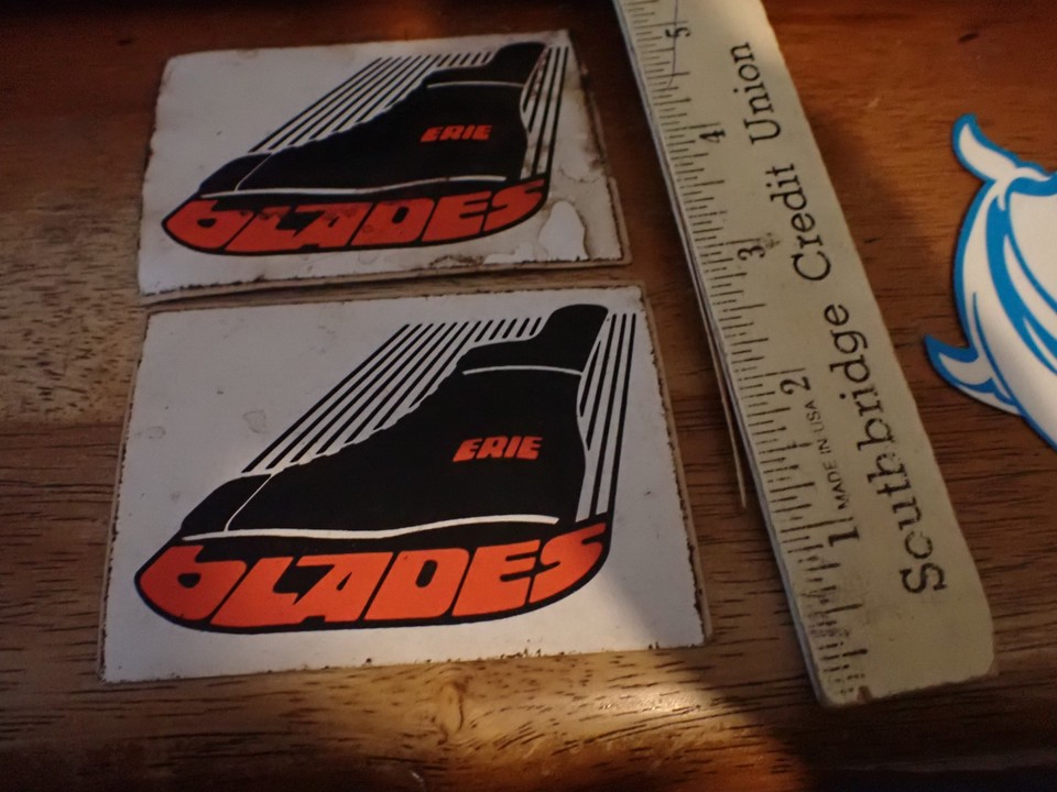 ERIE BLADES ICE HOCKEY ERIE PENNSYVANIA DECAL STICKER 1970S PX PC #60 ...
