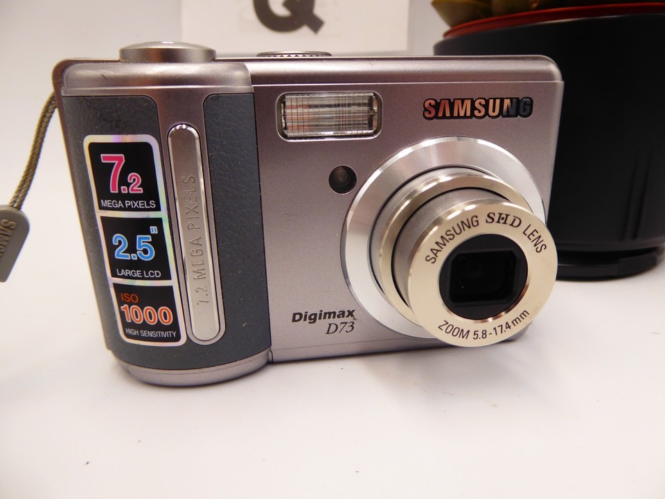 Samsung Digimax D73 7.2MP Compact Digital Camera Silver Tested fully ...