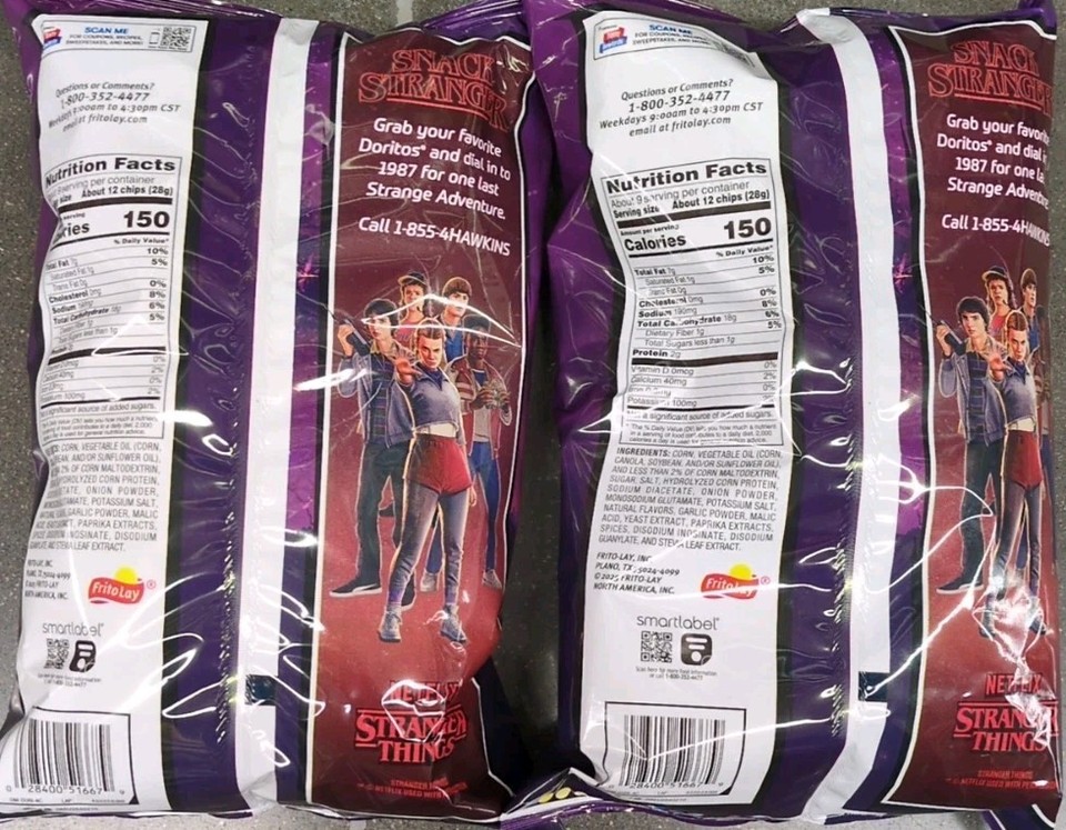 Doritos SPICY SWEET CHILI 2 Pack Stranger Things Limited Edition 2 PACK ...