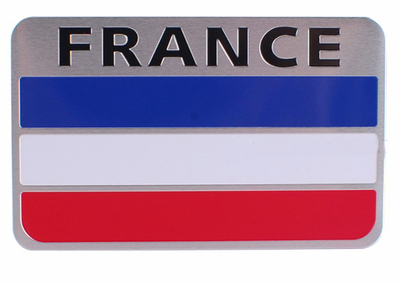 ALUMINUM France Flag Emblem Sticker 3D Decal For Auto, Car, & Truck 3. ...