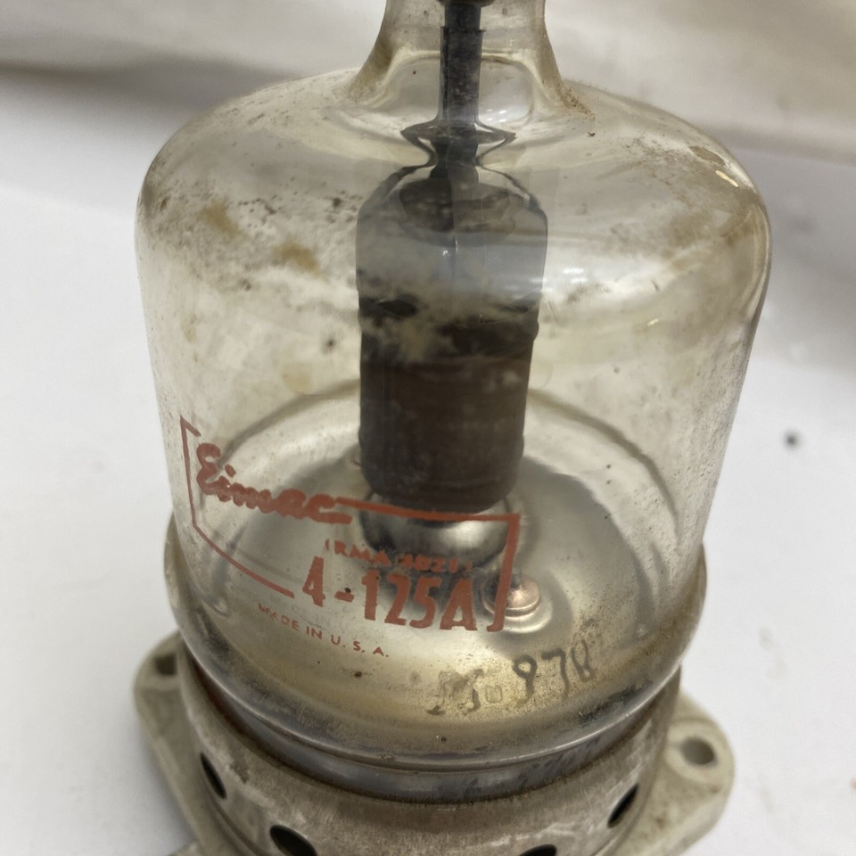Transmitter Tube Eimac & Socket 4-125A 4D21 Radial Beam Power Tetrode ...