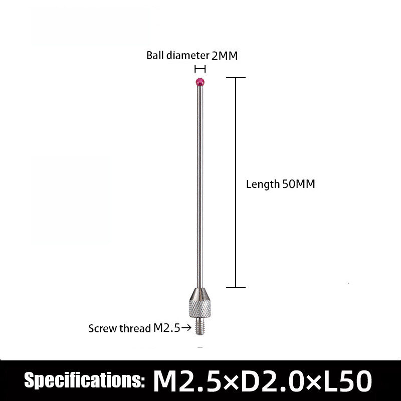 Ruby Tungsten Steel Head Measure Length M2.5 Thread Micrometer ...
