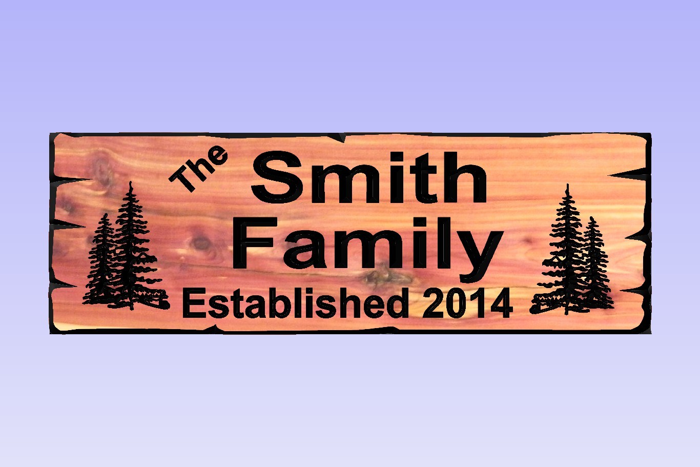 Personalized Custom Carved Cedar Wood Sign - Last Name Rustic Plaque ...