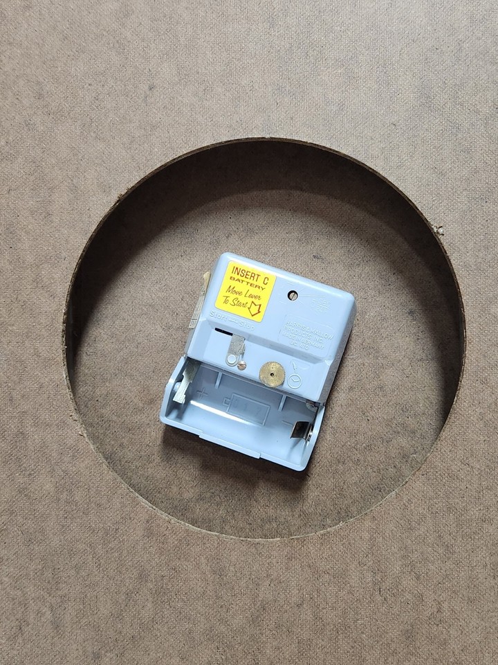 Vintage 1960's Verichron Wall Clock Velvet Black & Gold Gilt Wood Frame ...