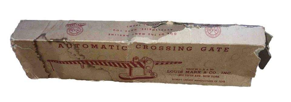 Vintage Louis Marx Automatic Crossing Gate 1438 Train Accessory In Box ...