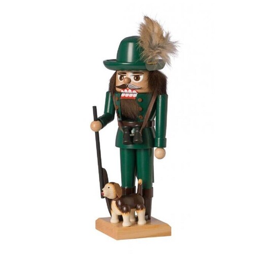 KWO Hunter with Gun and Dog German Wood Christmas Nutcracker 10 Inch ...