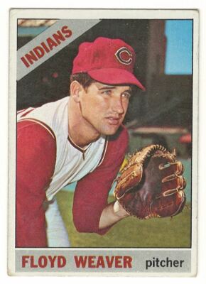 1966 TOPPS # 231 FLOYD WEAVER CLEVELAND INDIANS BASEBALL CARD - NO ...