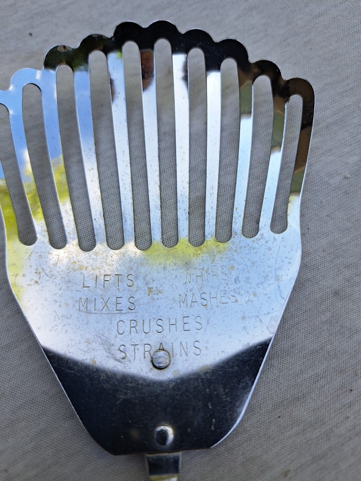 Vtg Foley Slotted Skimmer Strain Fry Spoon Kitchamajig Style Mixes ...