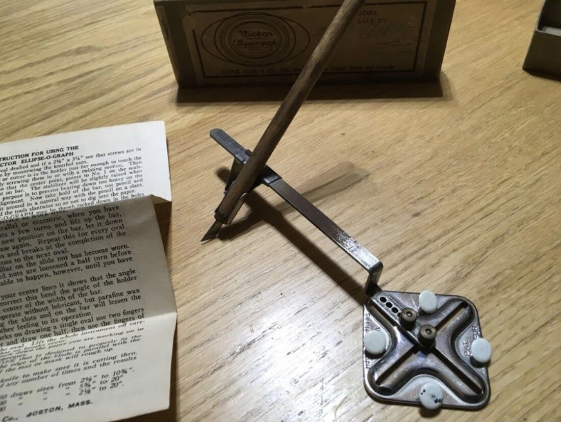 RARE Boxed Victor Ellipse-O-Graph Ellipse Compass Ellipsograph | eBay