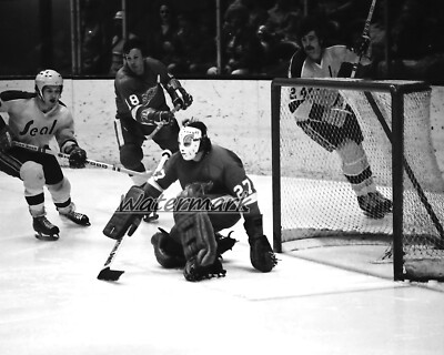 1970's Goalie Jim Rutherford Detroit Red Wings Game Action 8 X 10 Photo ...