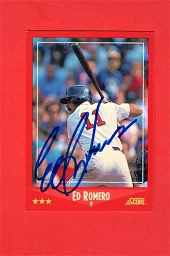 1988 SCORE-ED ROMERO-BOSTON RED SOXAUTOGRAPHED VINTAGE CARD | eBay