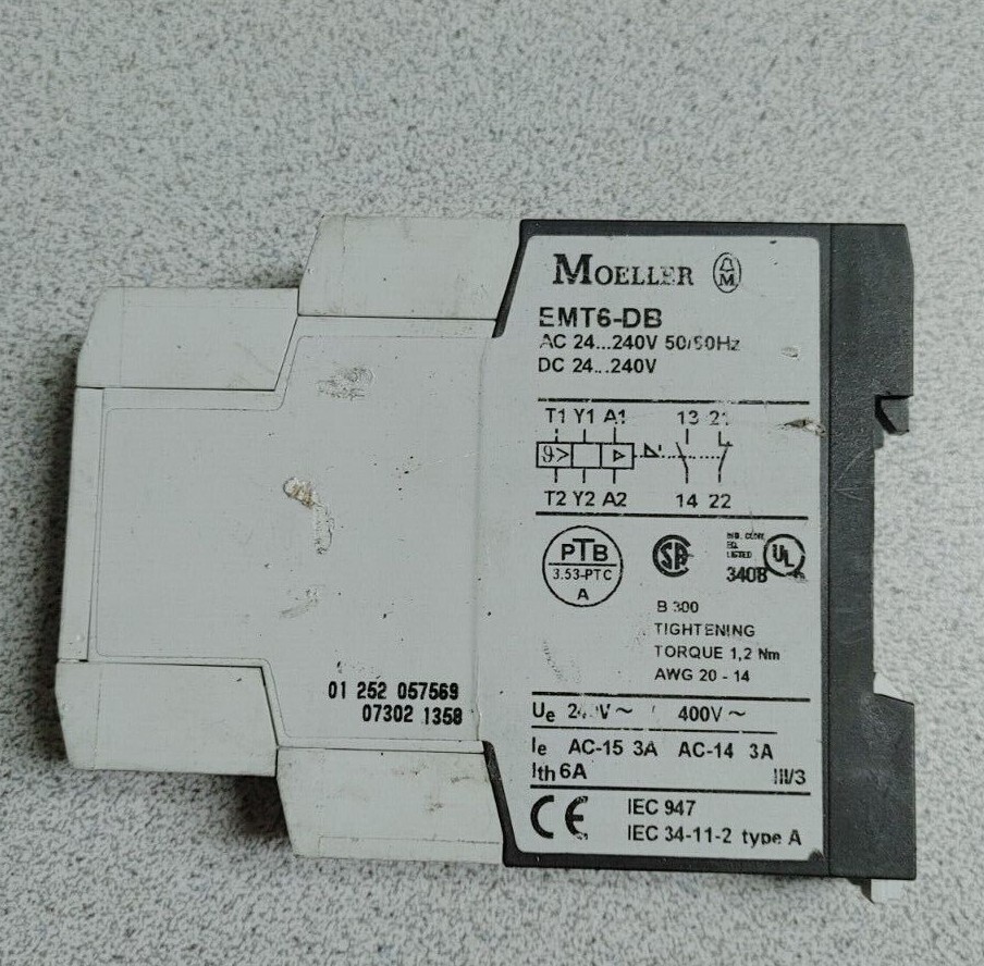 KLOCKNER MOELLER EMT6-DB THERMISTOR-MACHINE PROTECTION RELAY 240VAC ...
